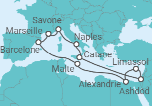 Croisière Vers les trésors du bassin Levantin dès Marseille (Costa ...